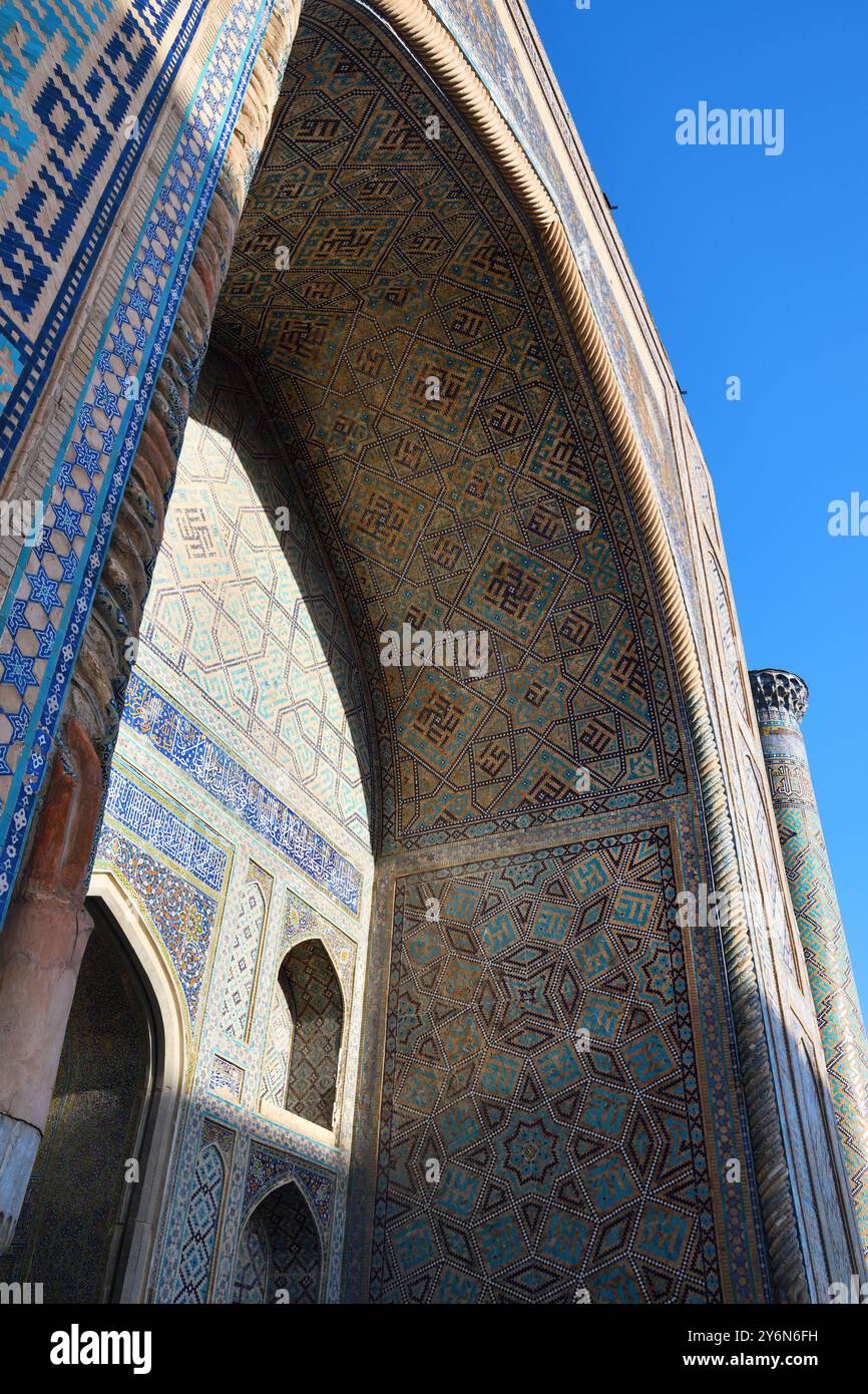 Samarkand, Uzbekistan - Sept 10, 2024: Sher Dor Madrasah on the ...