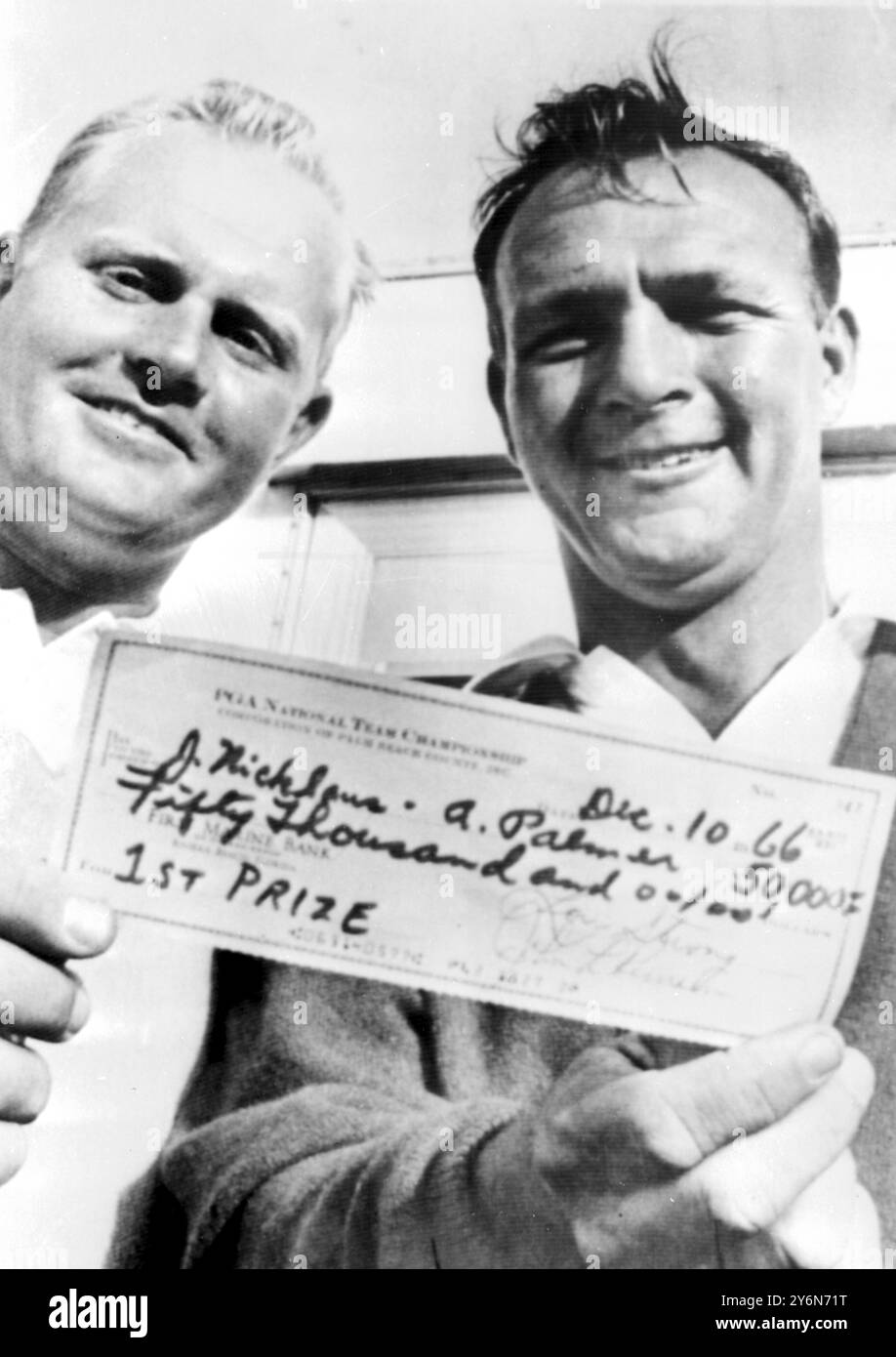 Palm Beach Gardens, Fla. USA: Arnold Palmer (right), and Jack Nicklaus ...