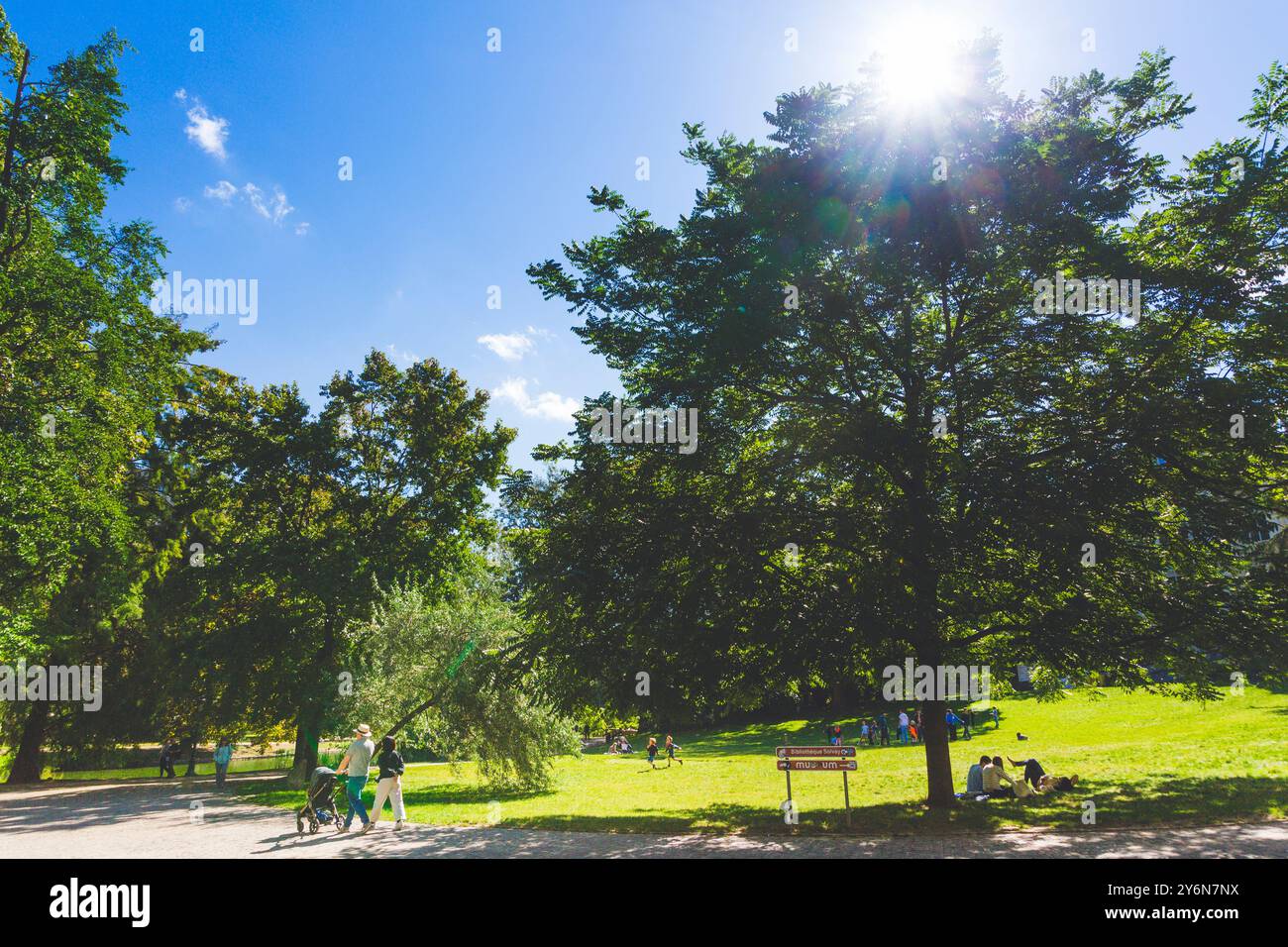 Belgium, Brussels. Leopold Park. European Quarter Stock Photo - Alamy