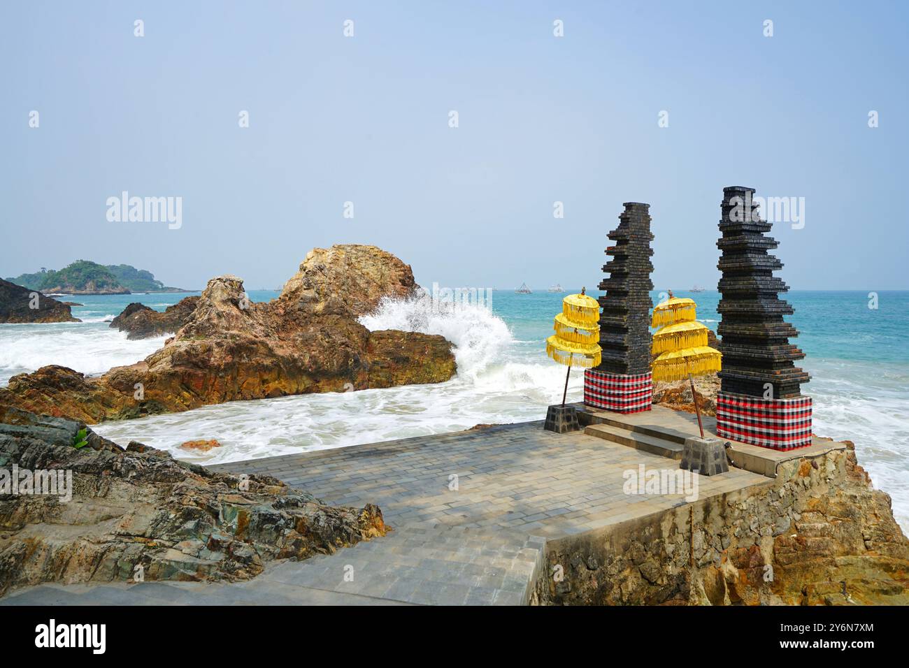Pantai Marina Beach, Kalianda, Lampung, Sumatera, Indonesia Stock Photo ...
