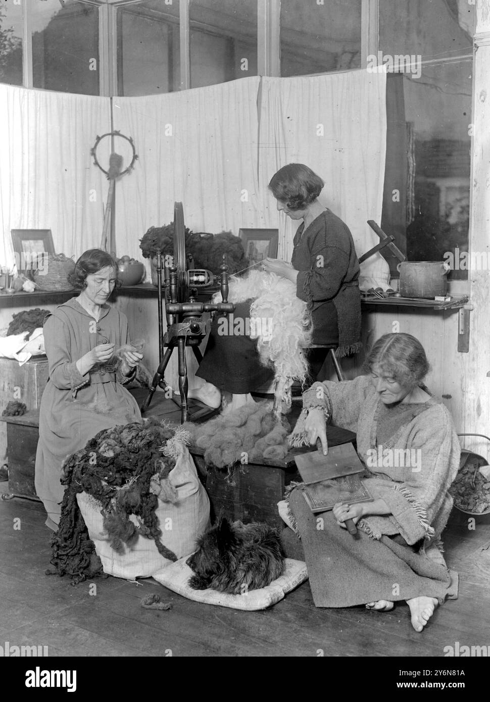 Carding and spinning at home hi-res stock photography and images - Alamy