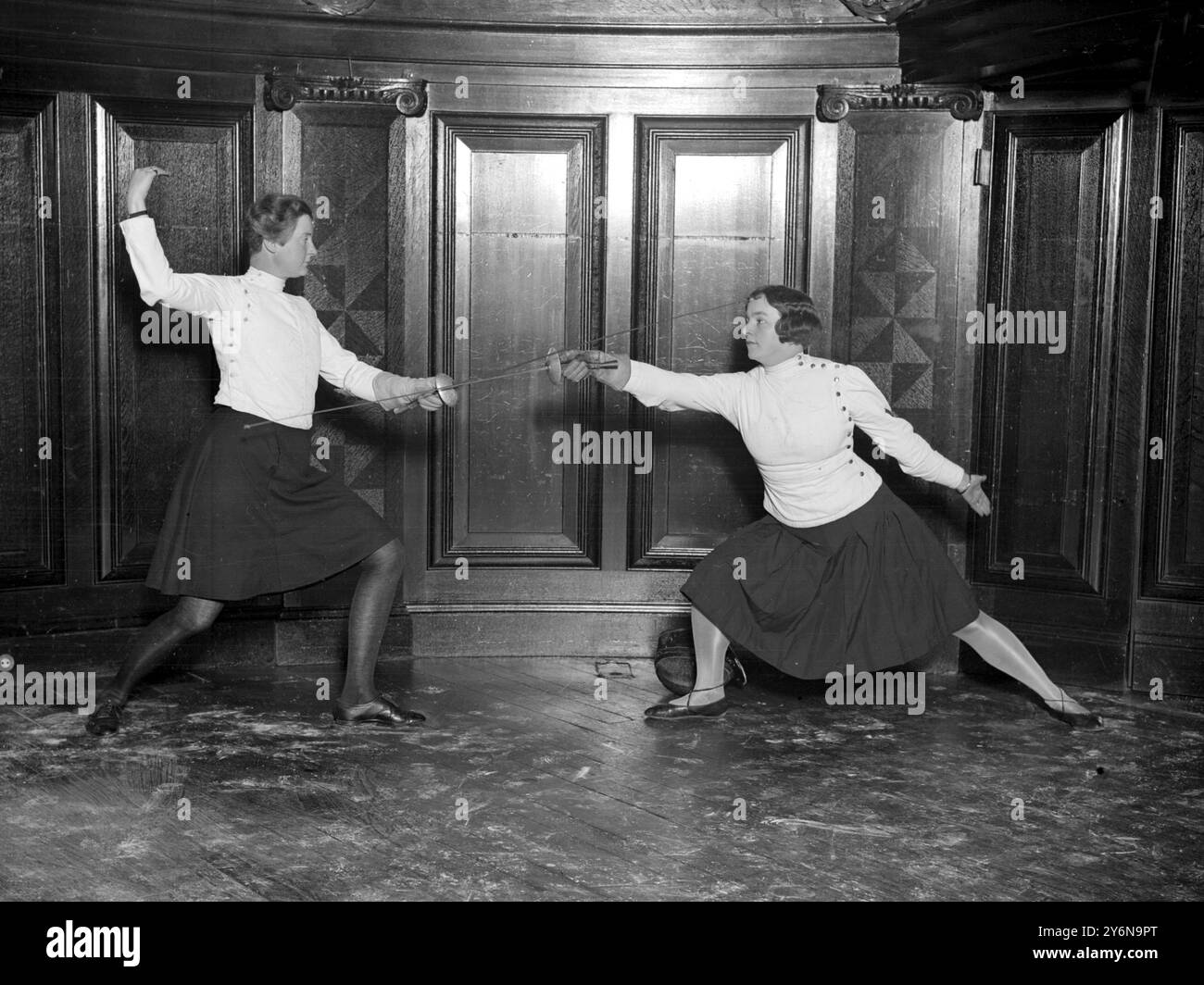 Fencing display at the Aeolian Hall arranged by Professor Felix Grave ...