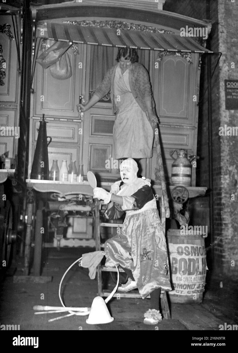 "Comic Walker", A Real "Old Time" clown, getting ready to delight his ...