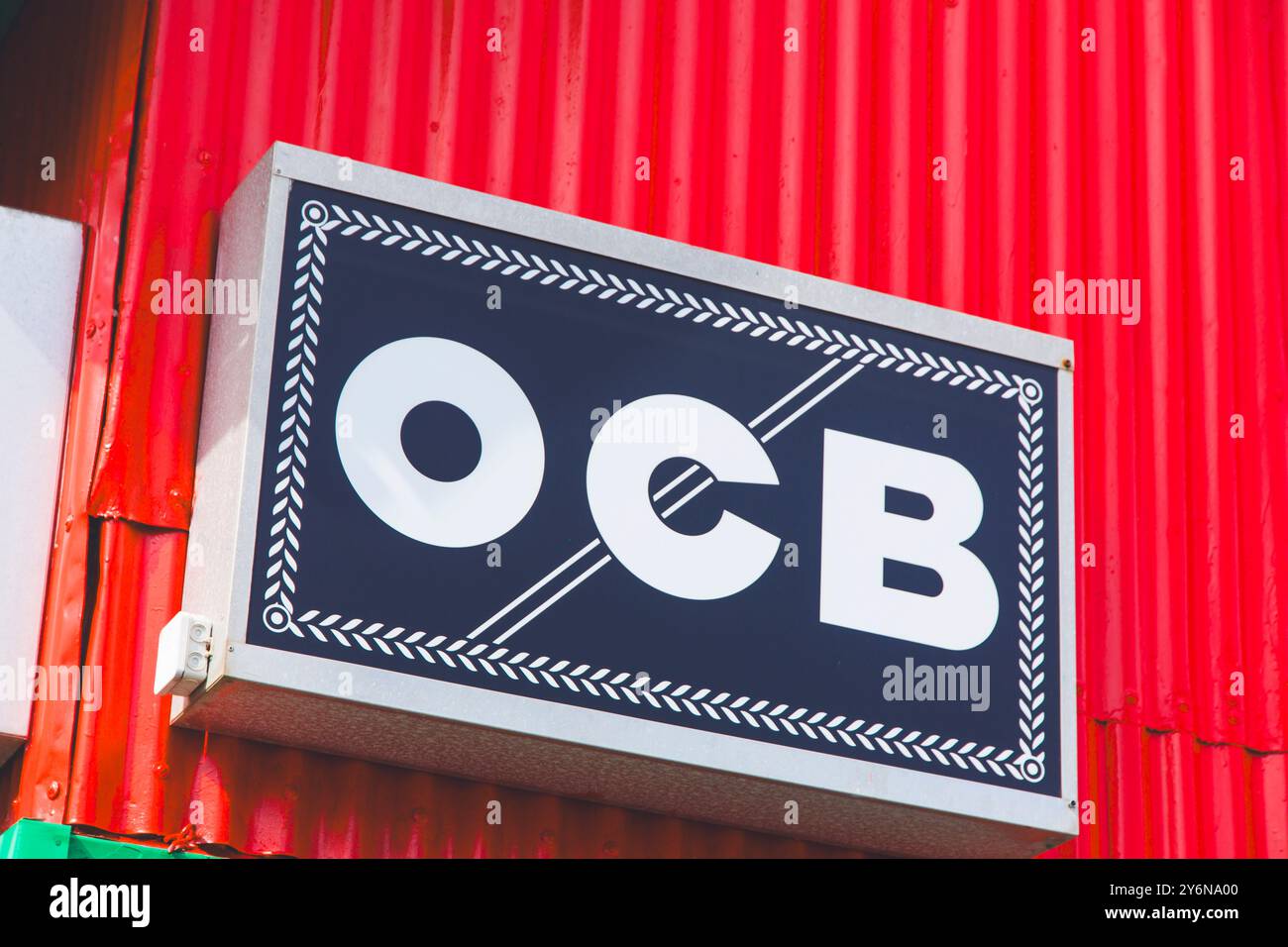 OCB rolling paper sign Stock Photo - Alamy