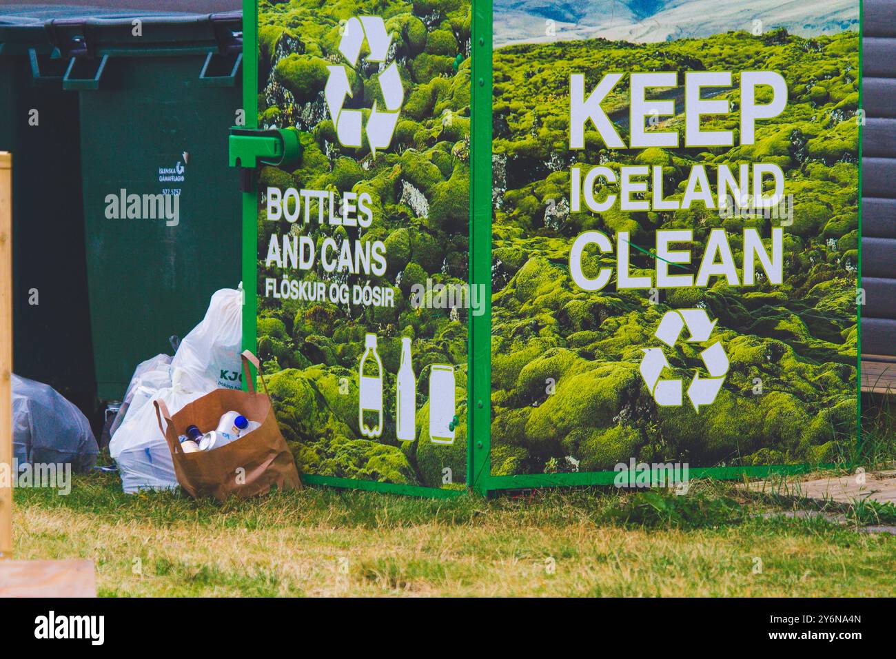 Iceland, selective sorting containers Stock Photo - Alamy