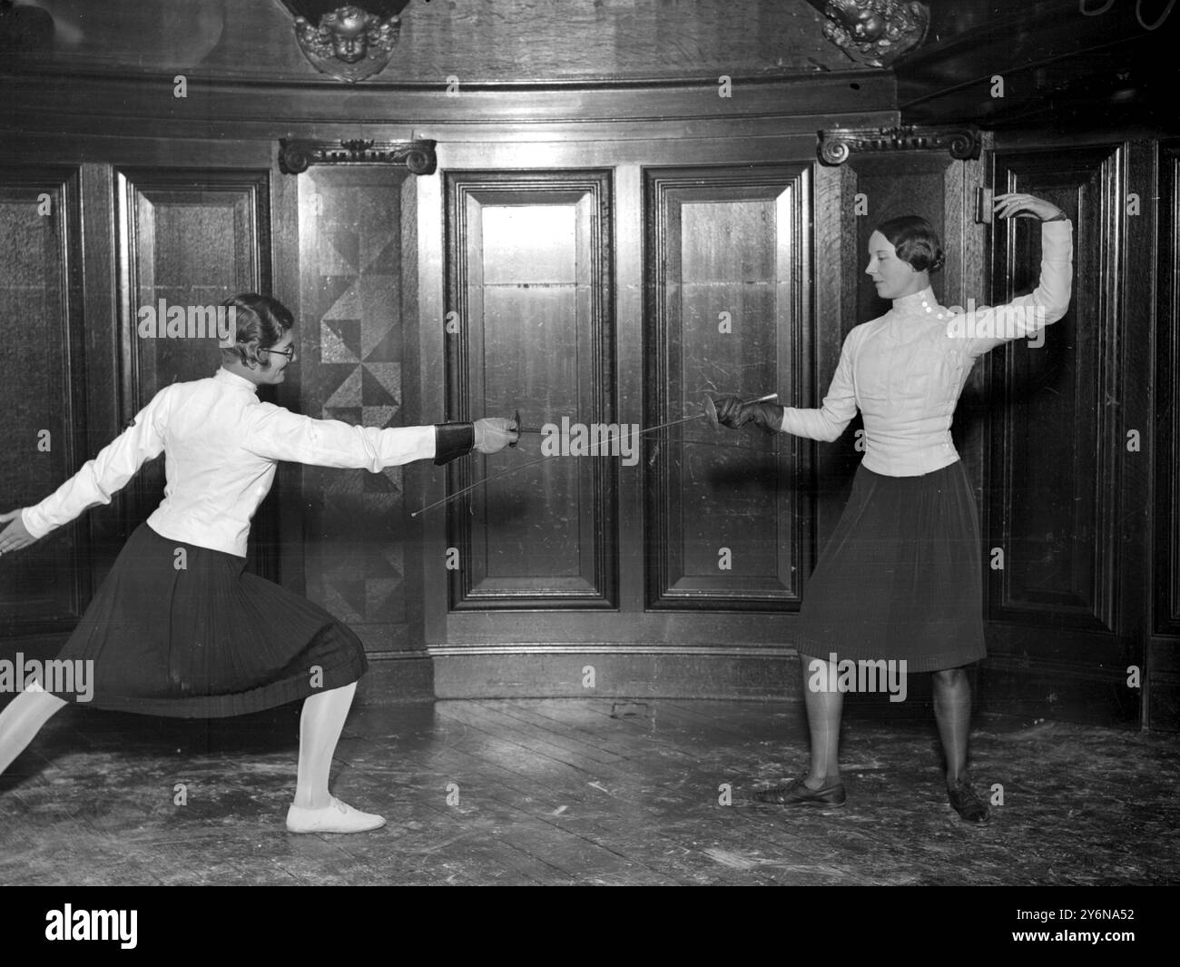 Fencing display at the Aeolian Hall arranged by Professor Felix Grave ...