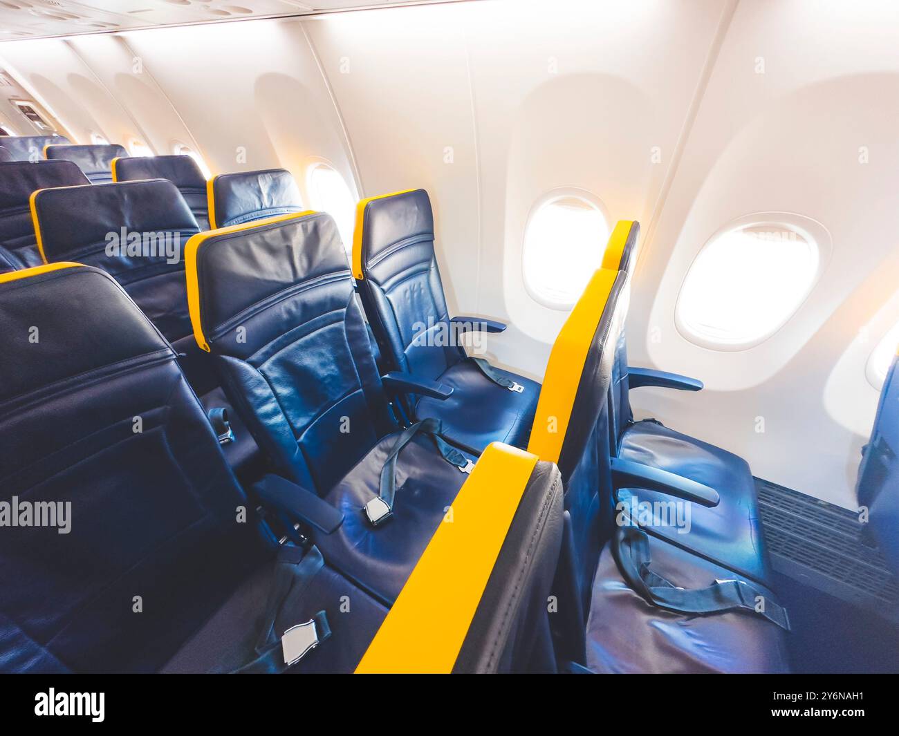 Seats inside a Ryanair aircraft Stock Photo - Alamy