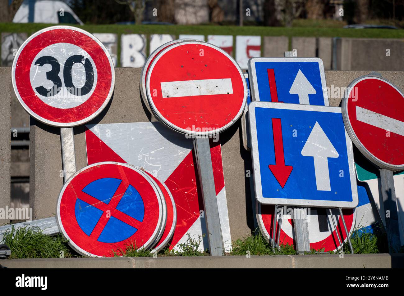 Road signs. No entry Stock Photo - Alamy