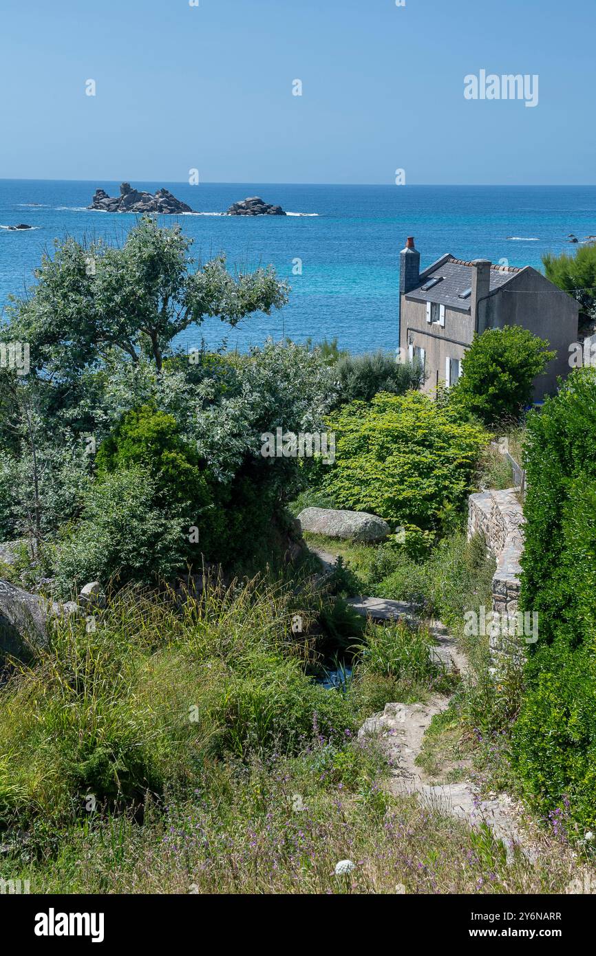 France. Brittany. Finistere. The village of Porspoder Stock Photo - Alamy