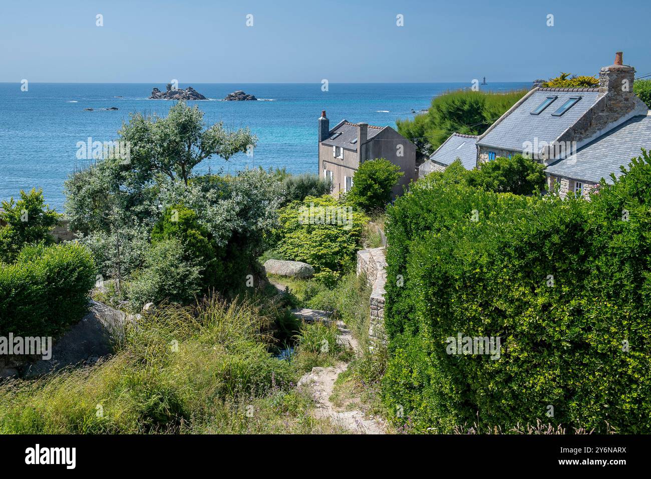 France. Brittany. Finistere. The village of Porspoder Stock Photo - Alamy