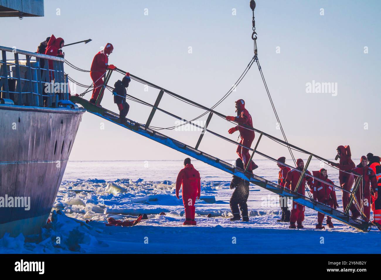 Scandinavia, Lapland, Finland. Gulf of Bothnia. Sampo, icebreaker ...