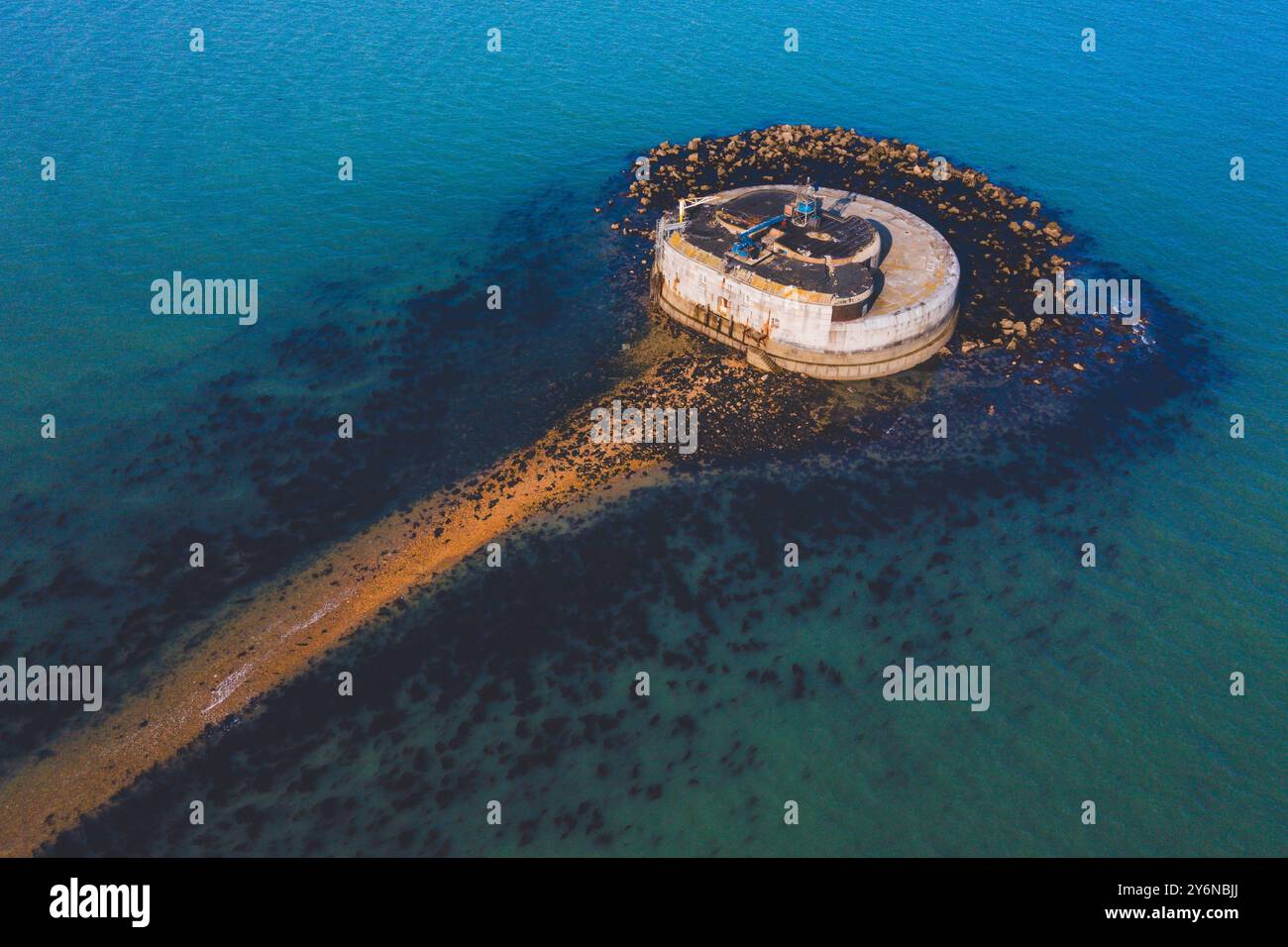 United Kingdom, England, Isle of Wight. St Helens. St Helens Fort Stock ...