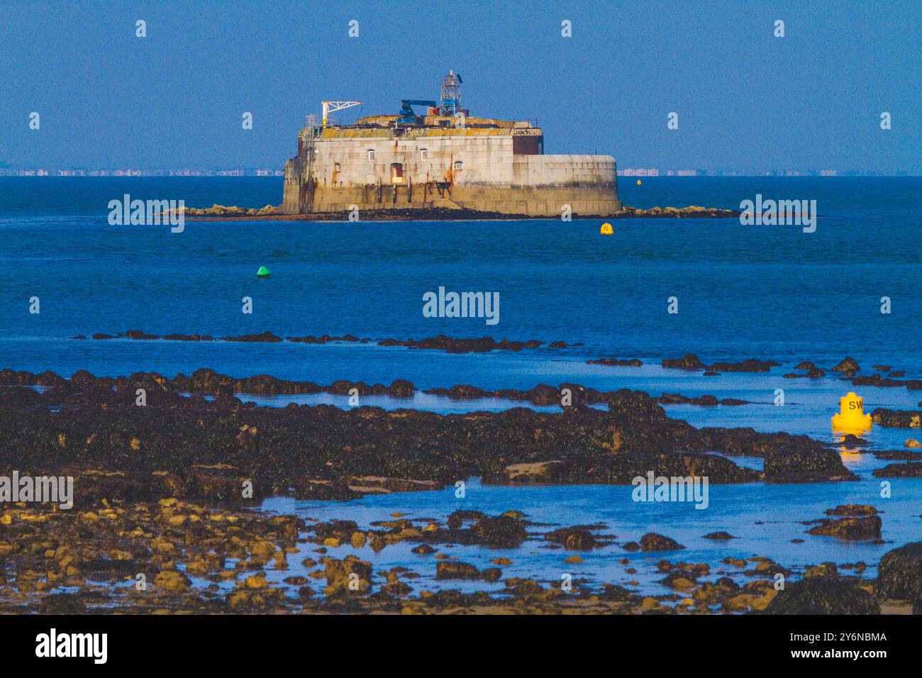 United Kingdom, England, Isle of Wight. St Helens. St Helens Fort Stock ...