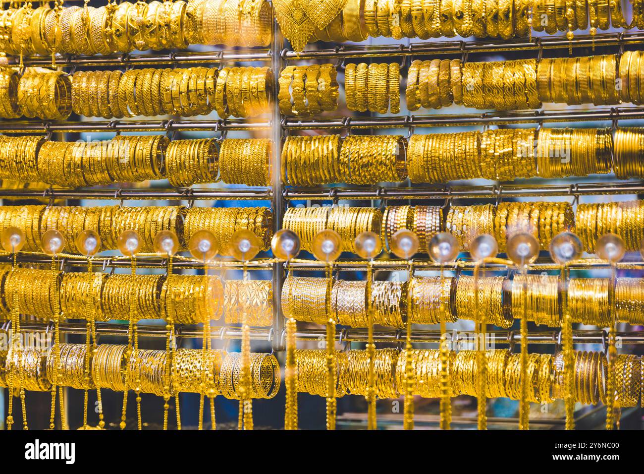 United Arab Emirates, Dubai, Deira district. Al Ras. Gold Souk Stock ...