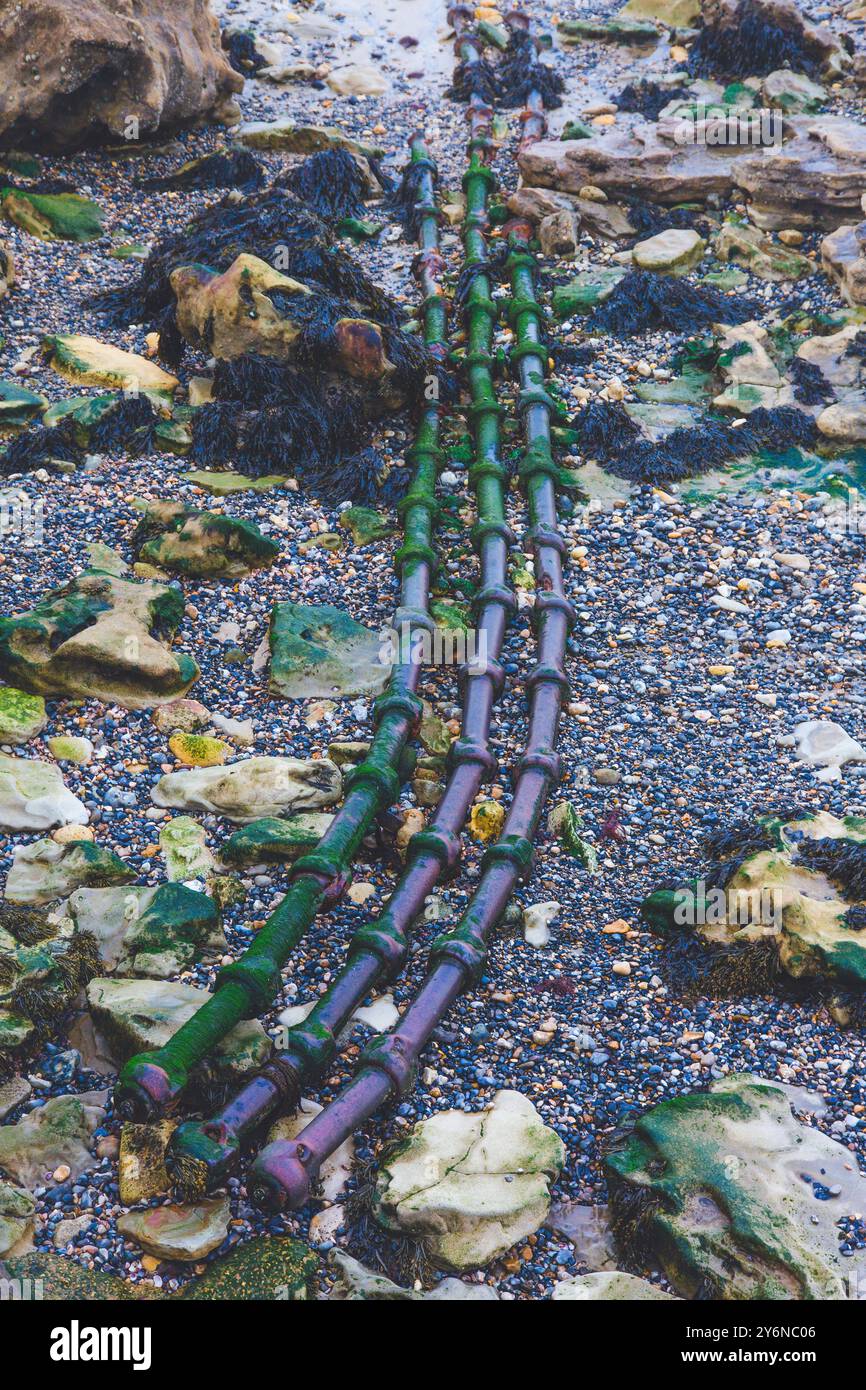 United Kingdom, England, Isle of Wight. Seaview. ancient submarine ...
