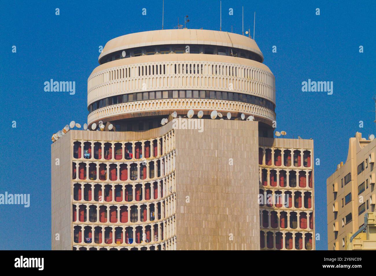 United Arab Emirates, Dubai, Deira district. Deira Tower Stock Photo ...