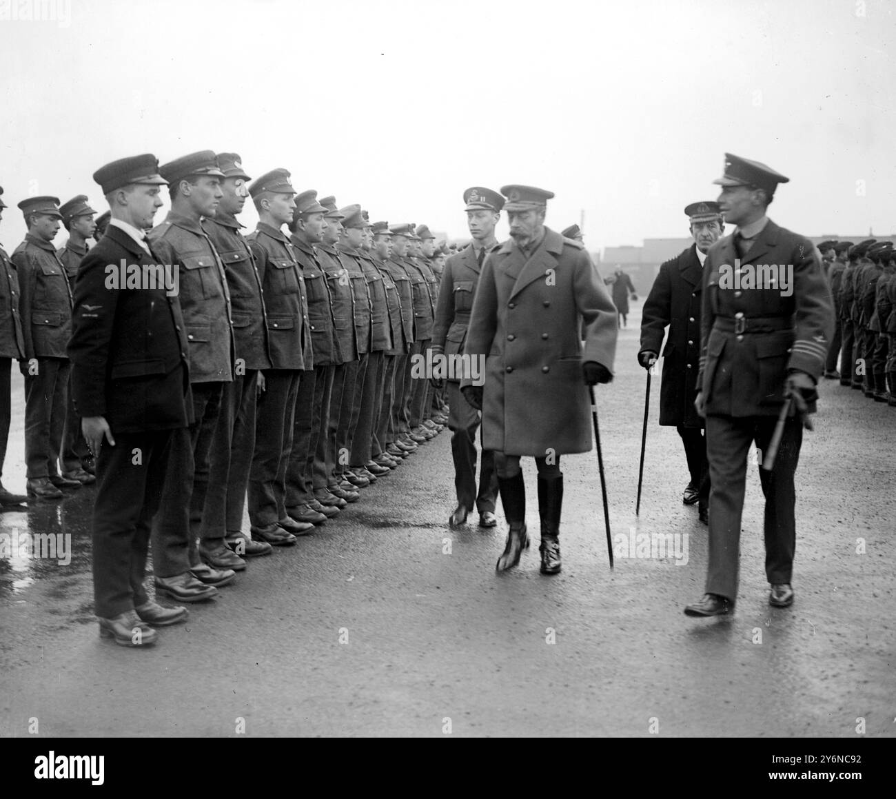 The King and Queen visit the Air Station where Prince Albert is an ...