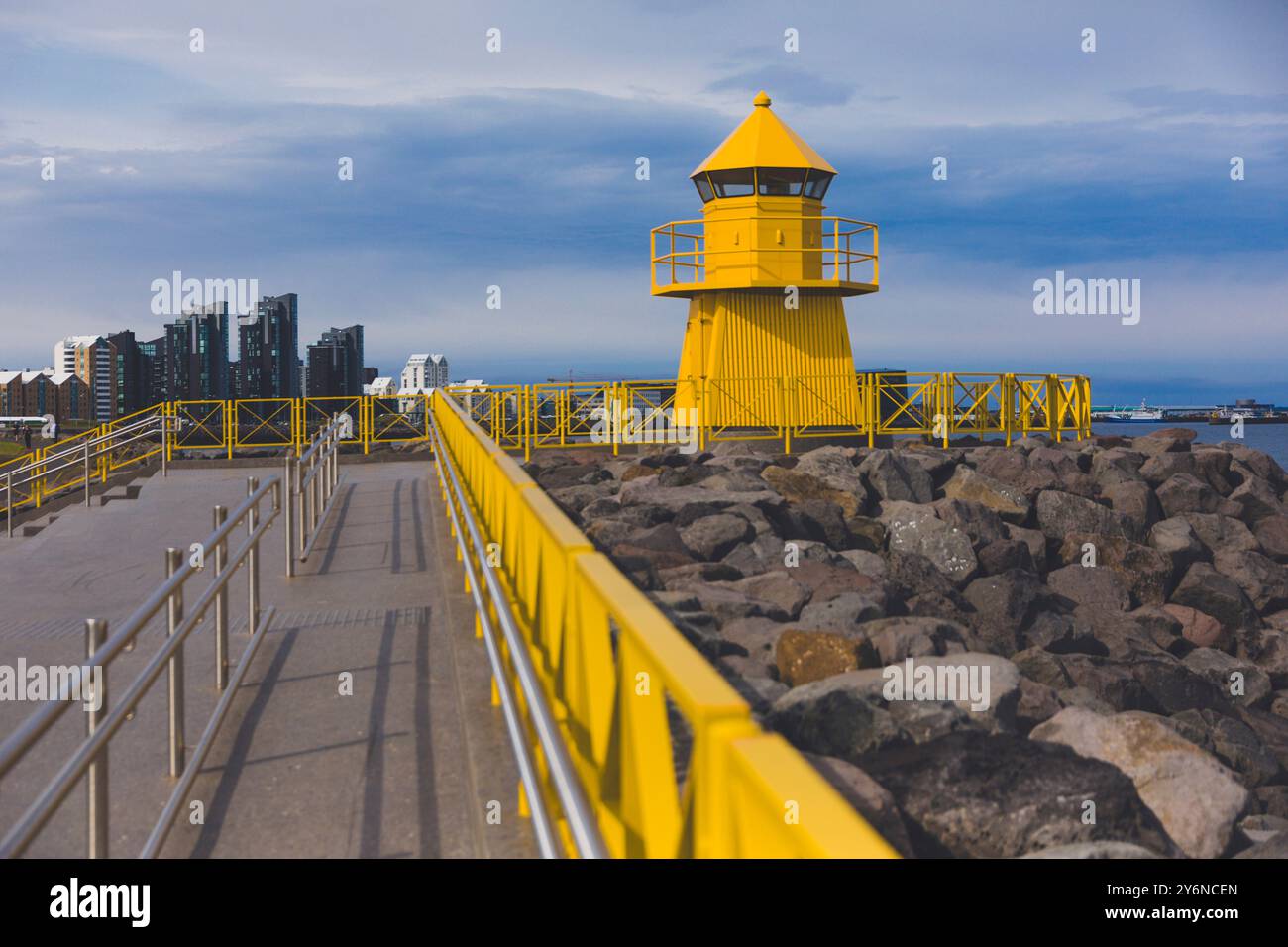 Yellow lighthouse iceland hi-res stock photography and images - Alamy