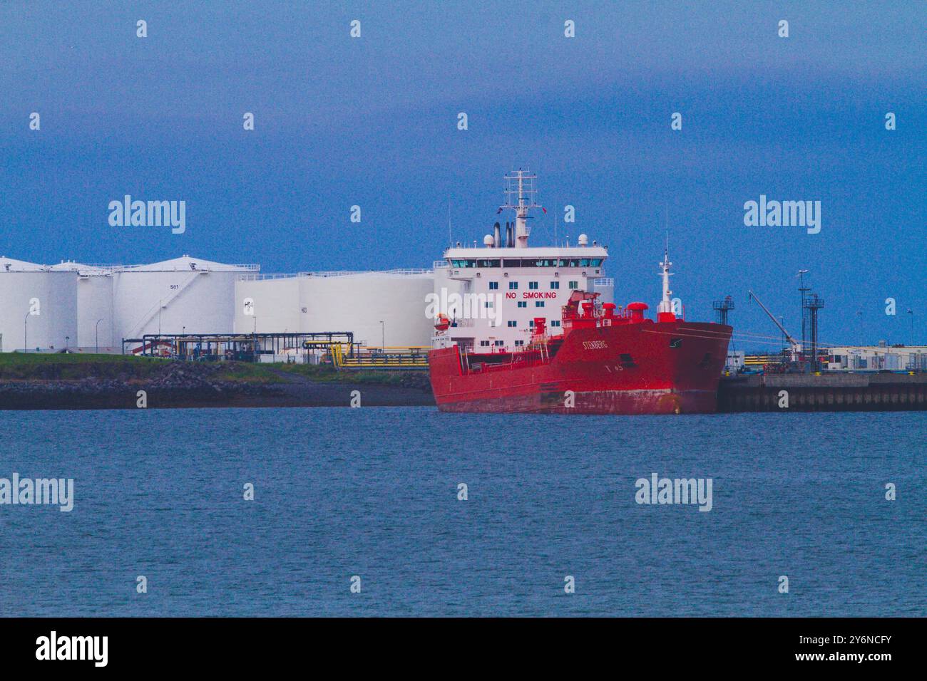 Iceland, Reykjavik, Industrial port, Stenberg ship, tanker Stock Photo ...