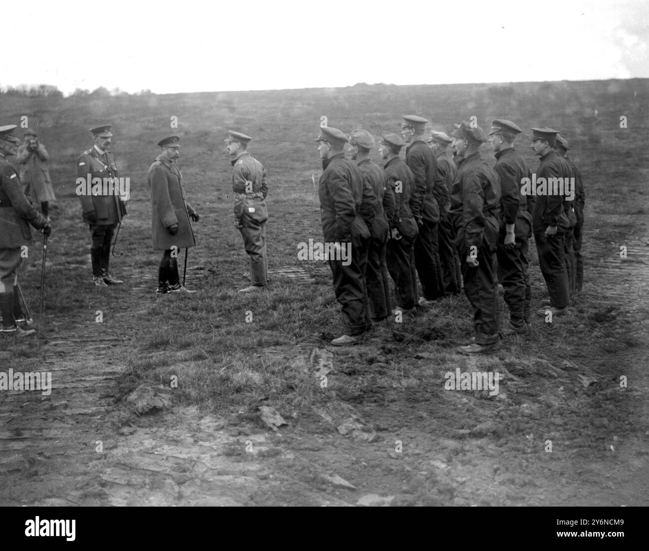 The King inspects tank training corps at Southern depot. inspecting the ...