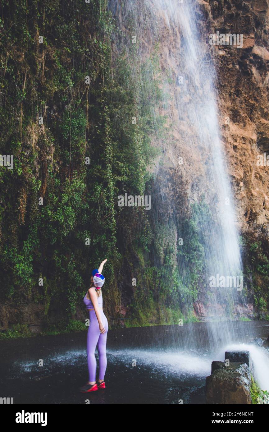 Portugal, Madeira Island. Ponta do Sol, Waterfall of the Angels ...