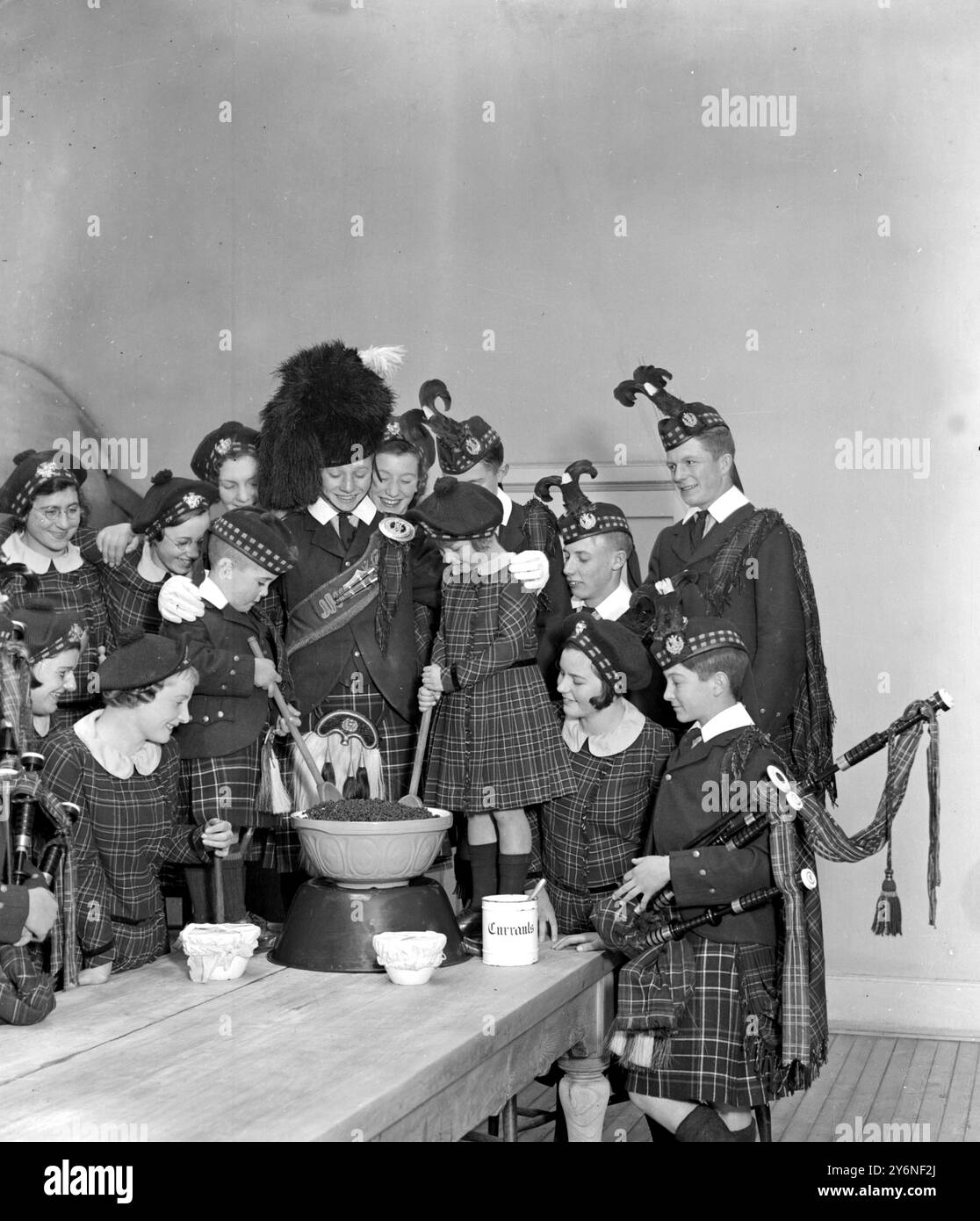 Christmas prepartations at the Royal Caledonian Schools, Bushey. mixing ...