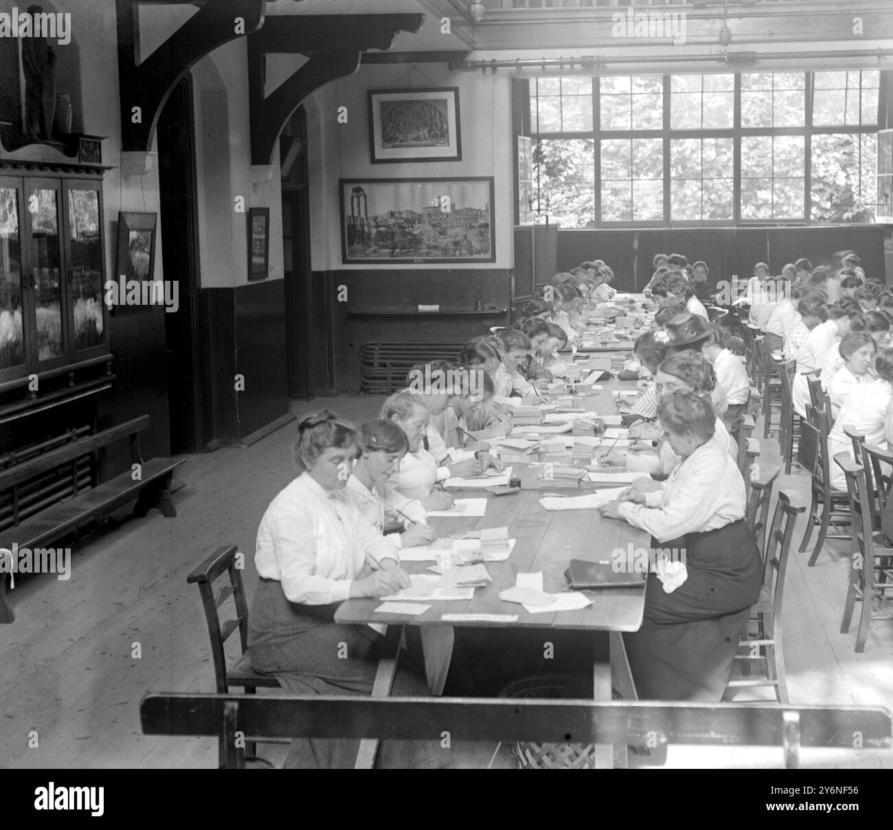 Teachers enumerating national register forms at the high school ...