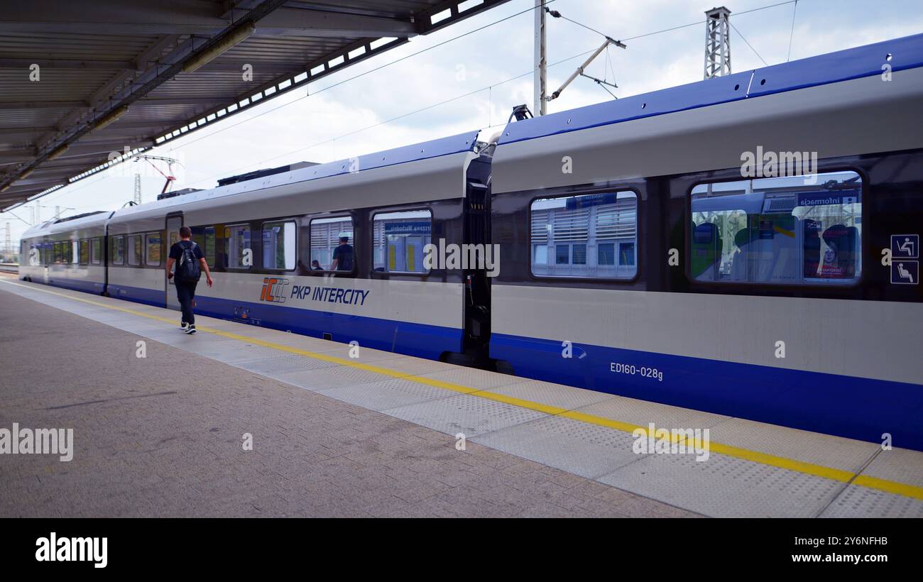 Warsaw, Poland. 14 September 2024. The intercity train stands at the ...
