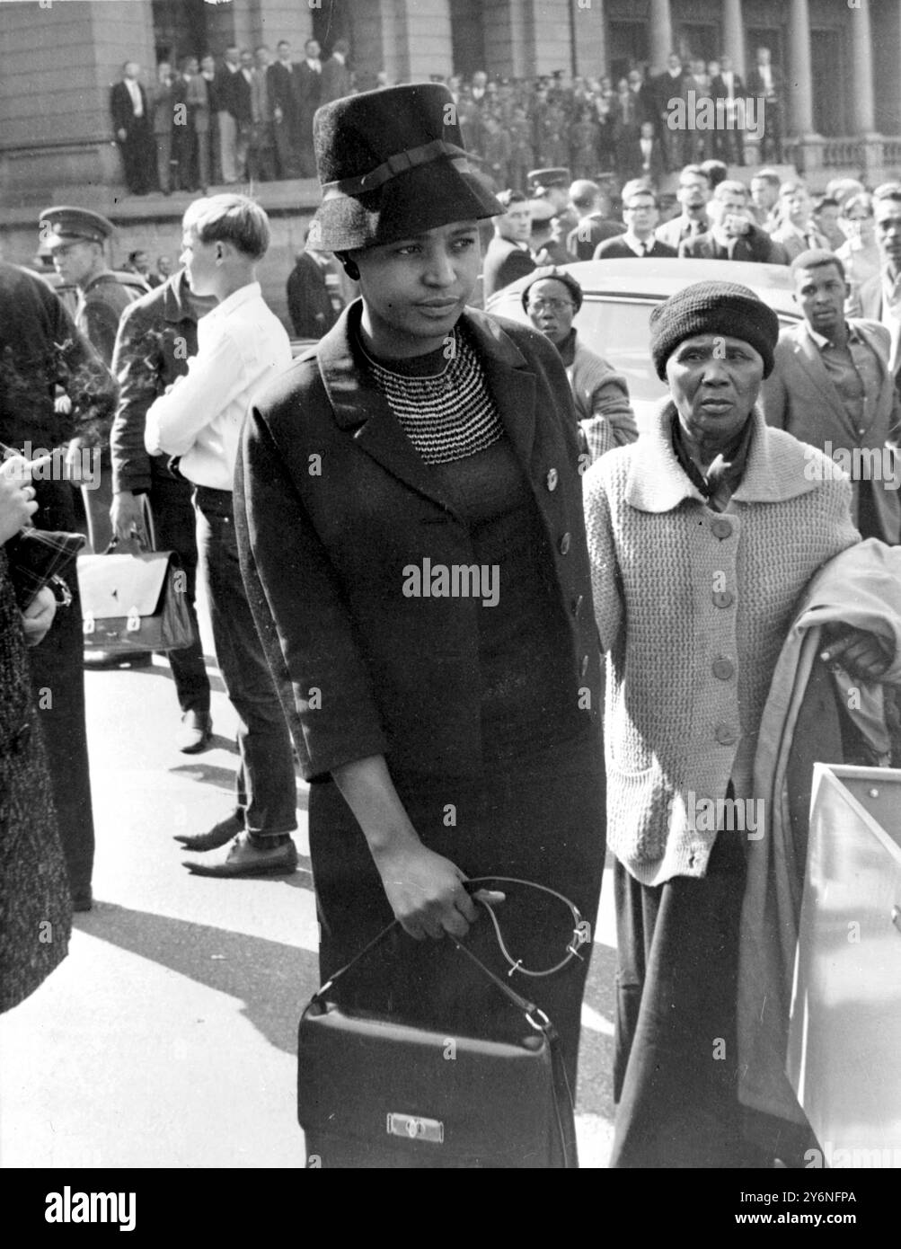 Pretoria, South Africa: Mrs Winnie Mandela (left) wife of Nelson ...