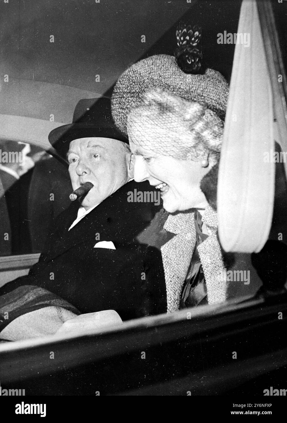 Mr and Mrs Winston Churchill, at present on a vistit to Denmark ...