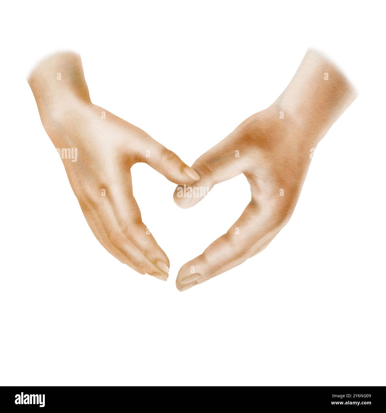 Male and female hands in heart shape touching pose as a symbol of unity ...