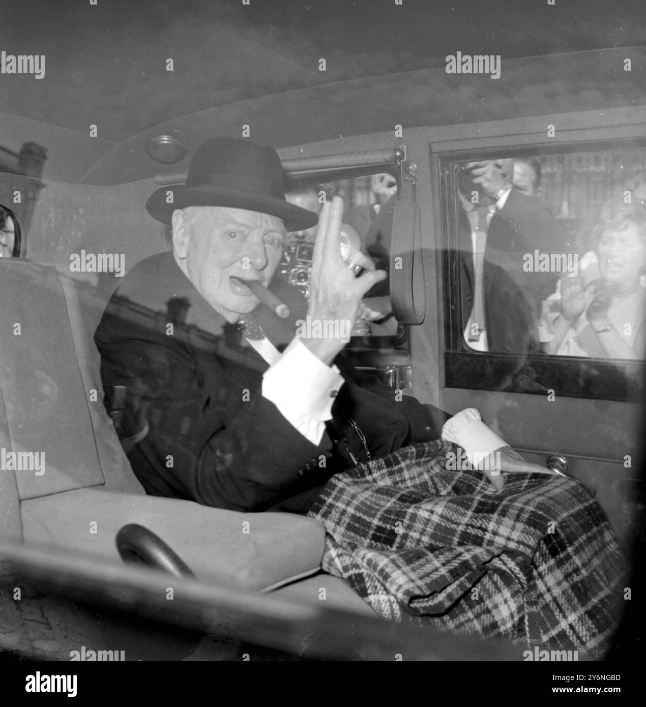 Britian: Sir Winston Churchill, Britian'selder statesman gives the ...