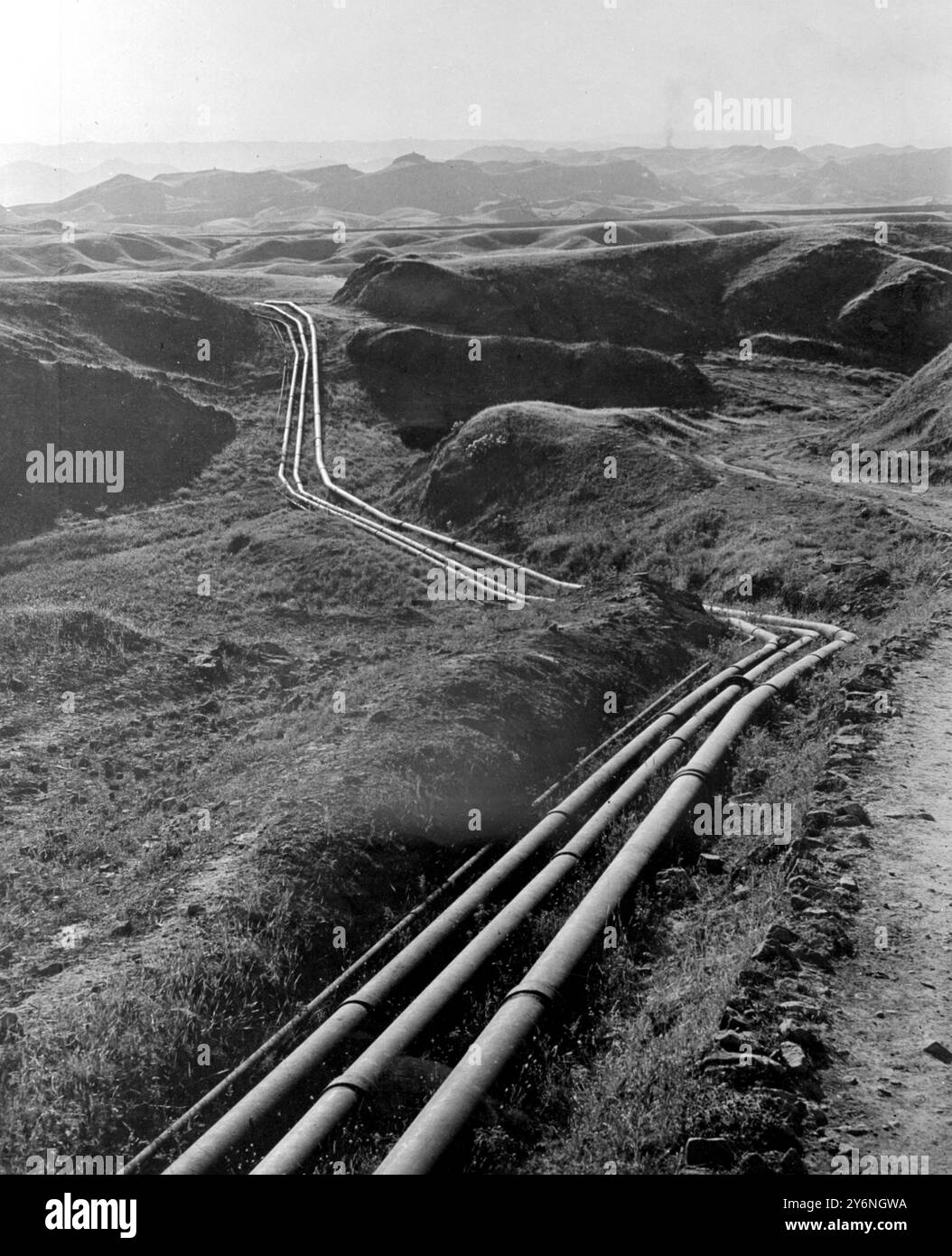 Oil Pipe-lines in Persia. These connect the Masjid-i-Sulaiman oilfield ...