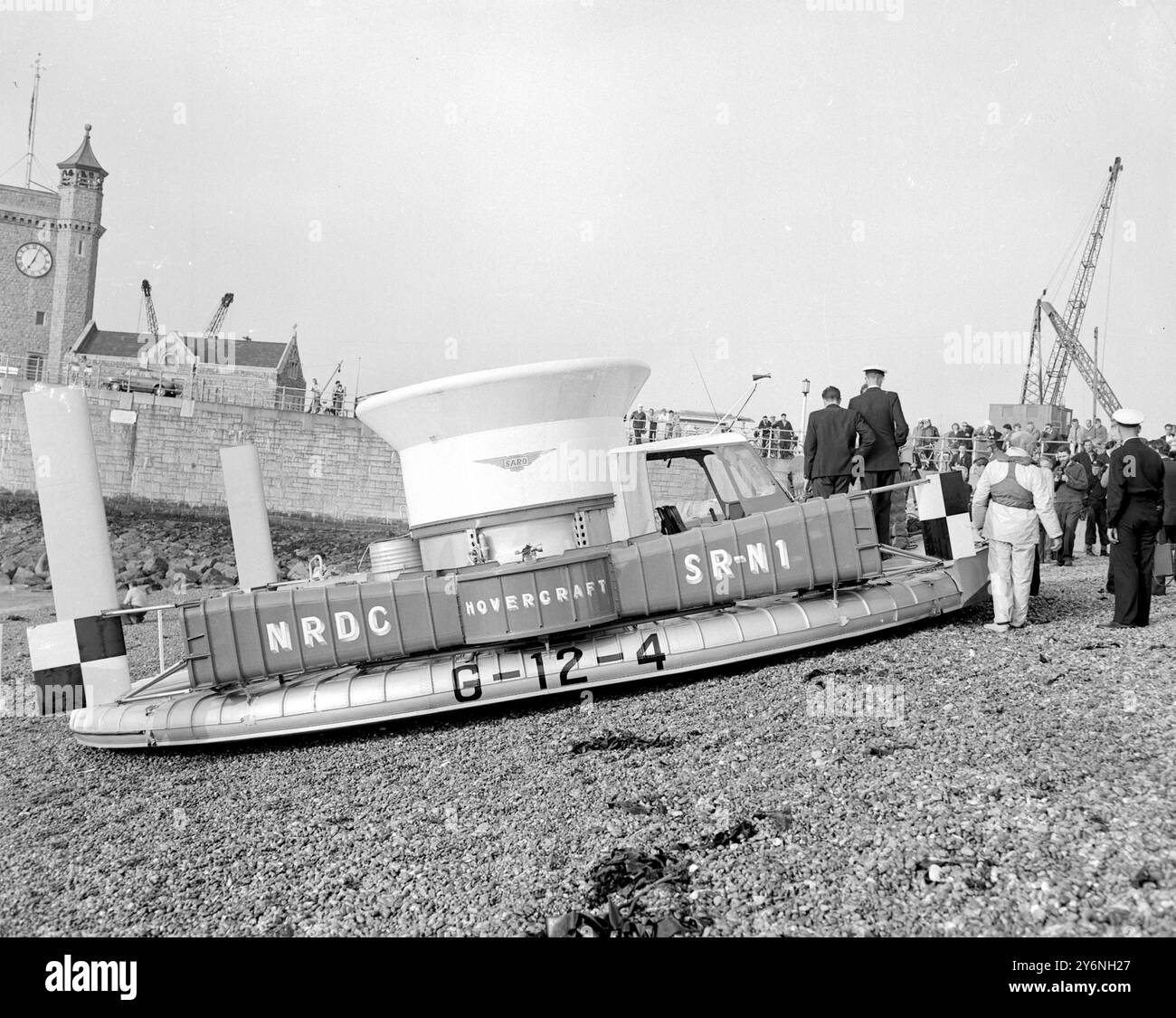 Dover, Kent: Britain's Hovercraft, The SR-N 1 flying saucer, lies on ...