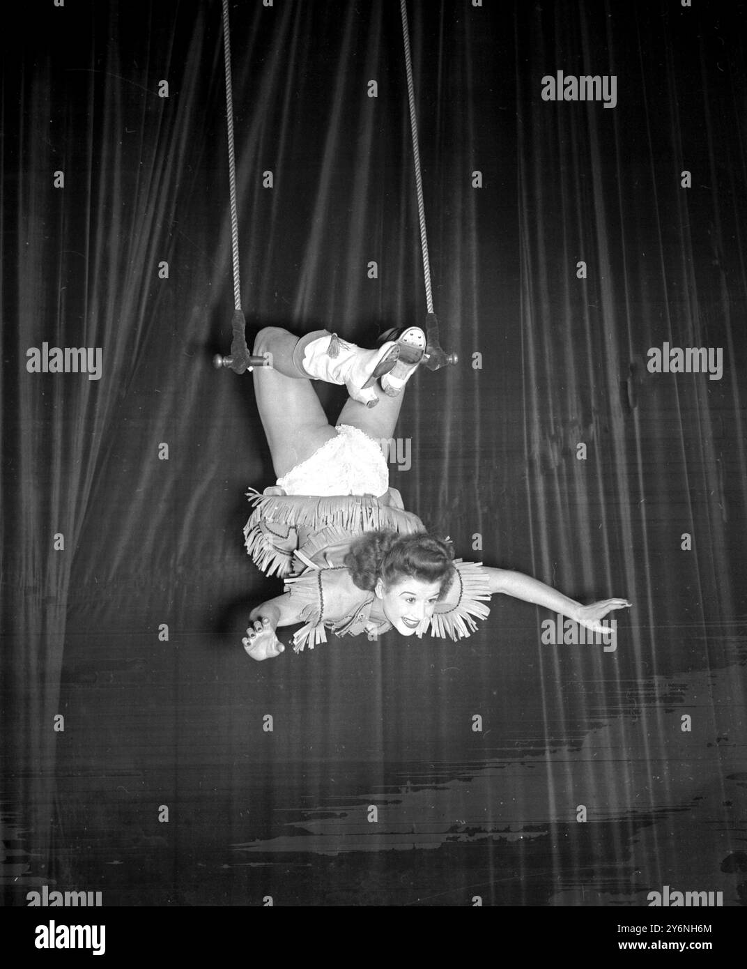 Anita D'ray the trapeze artist at the Windmill Theatre. 5 October 1947 ...