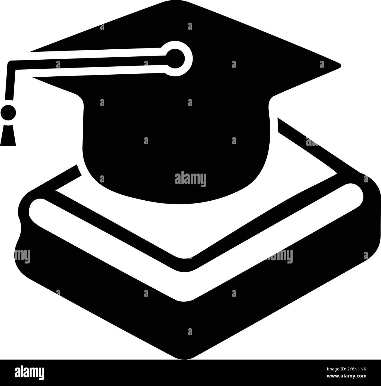 graduation, cap, books, graduation cap on the books icon Stock Vector ...