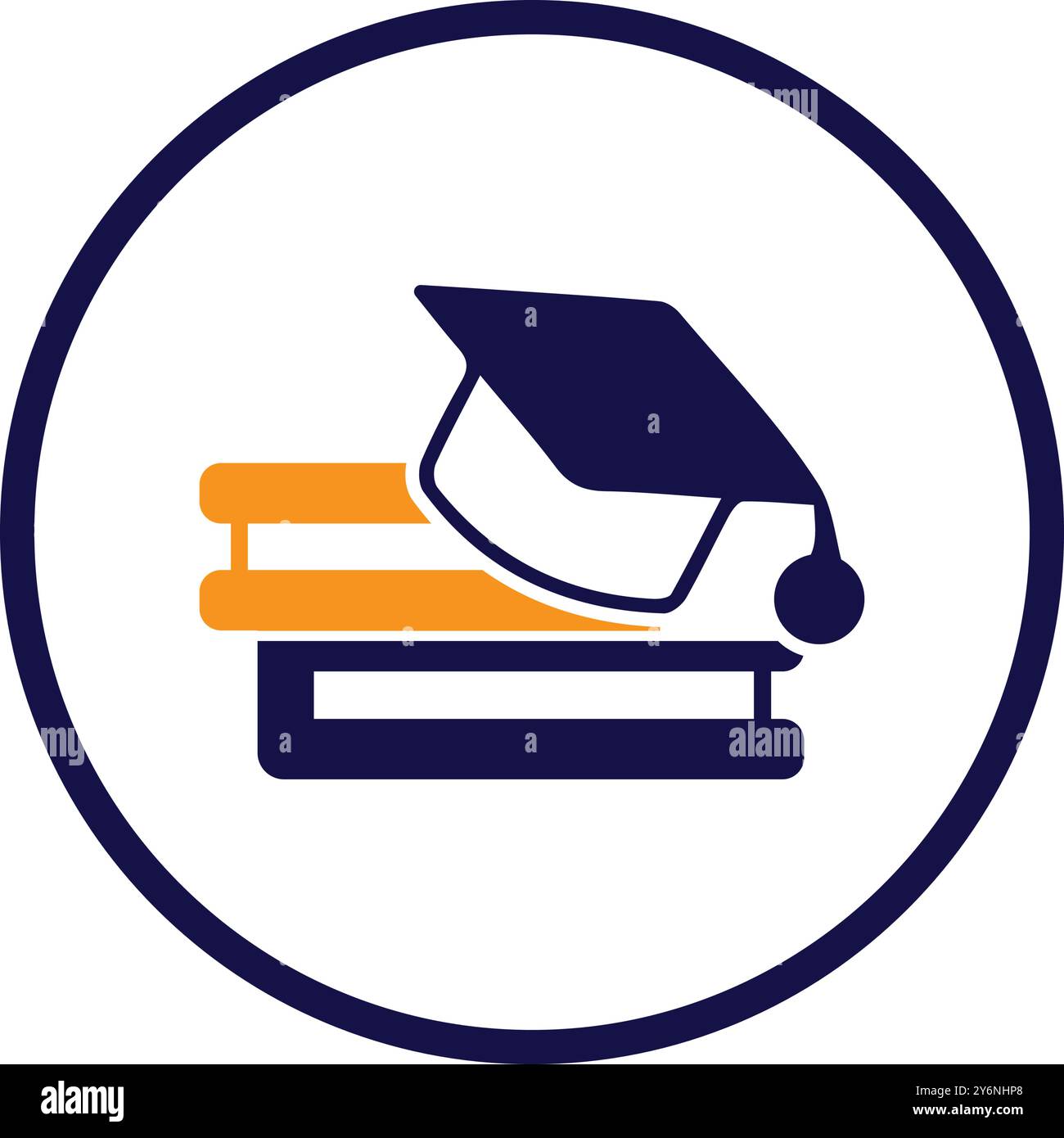graduation, cap, books, graduation cap on the books icon Stock Vector ...