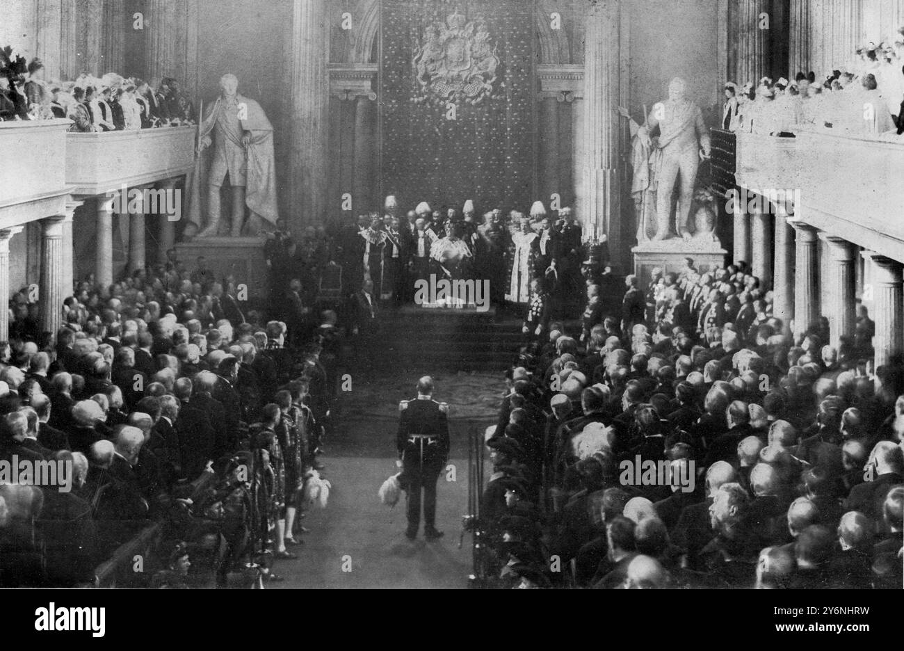 The opening of the Swedish Parliament (Rikstad) by His Majesty 1905 ...
