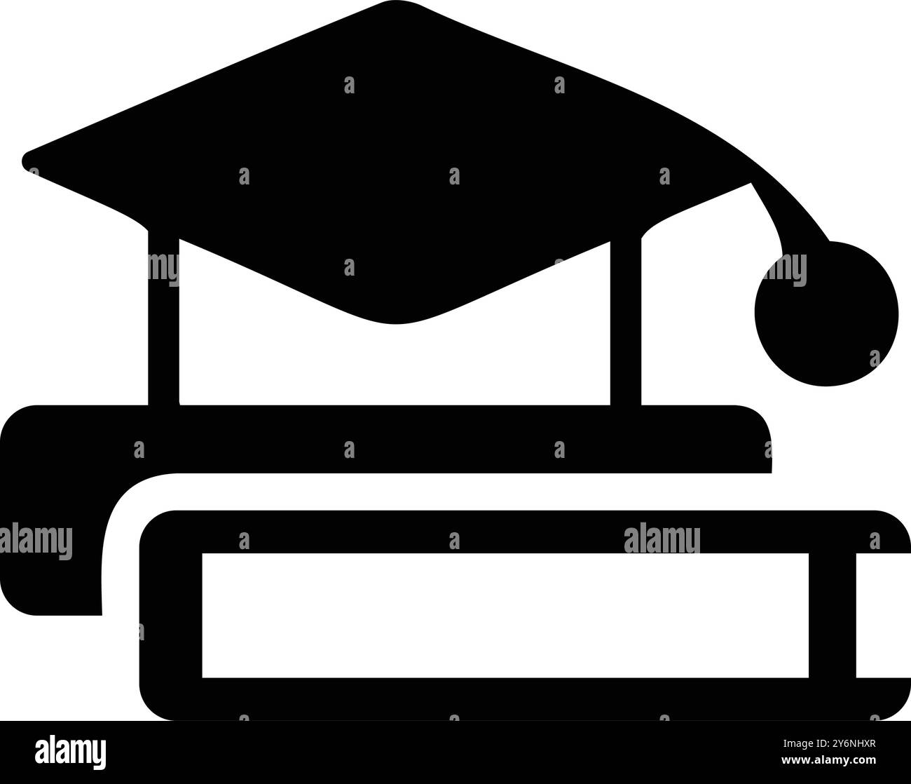 graduation, cap, books, graduation cap on the books icon Stock Vector ...