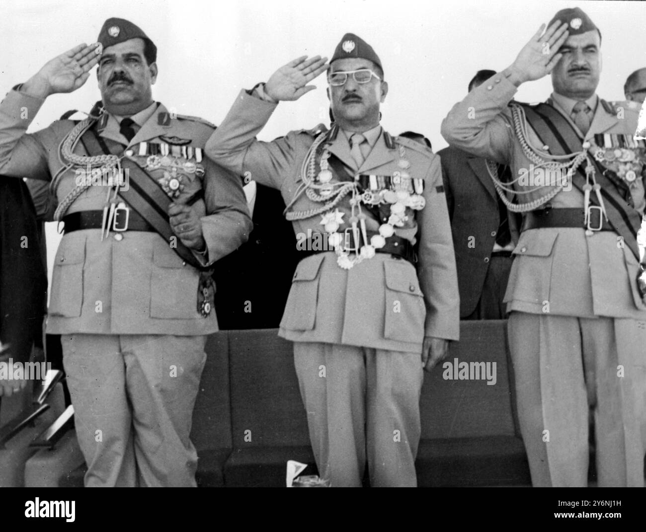 Baghdad, Iraq: taking the salute at the first military parade in the ...