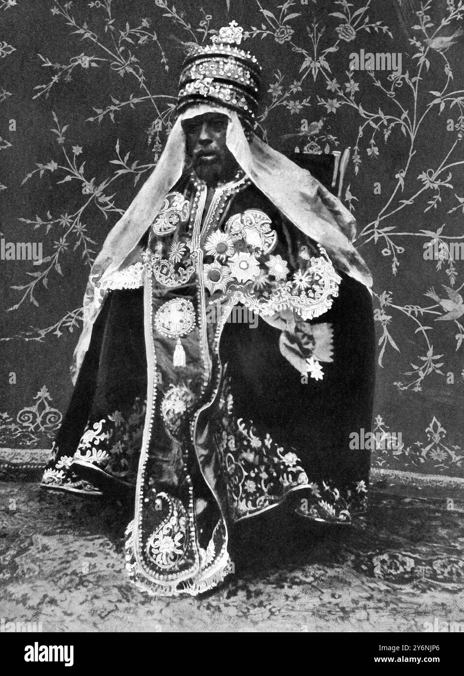 A magnificent Prince of Ethiopia, the Abyssinian Emperor Menelik in ...