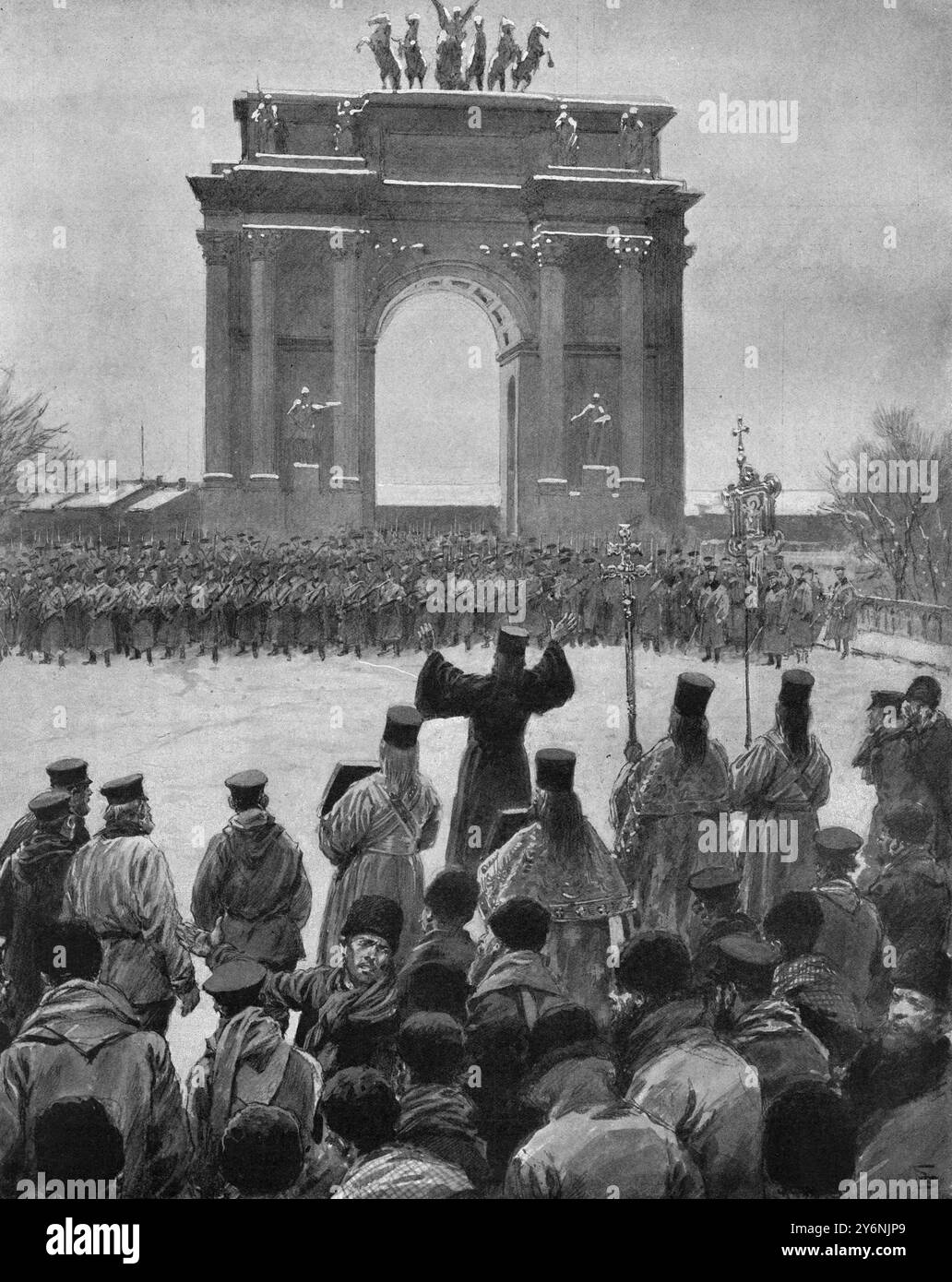 The people's champion, Father Gapon the strike leader at the Narva Gate ...