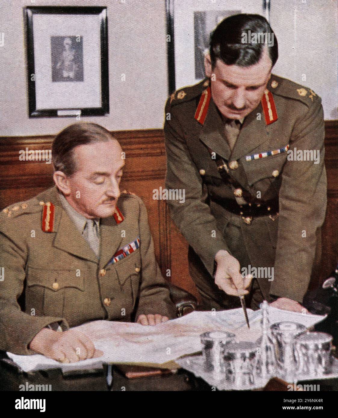 Chief of the Imperial General Staff, General Sir Alan Brooke, with Lt ...