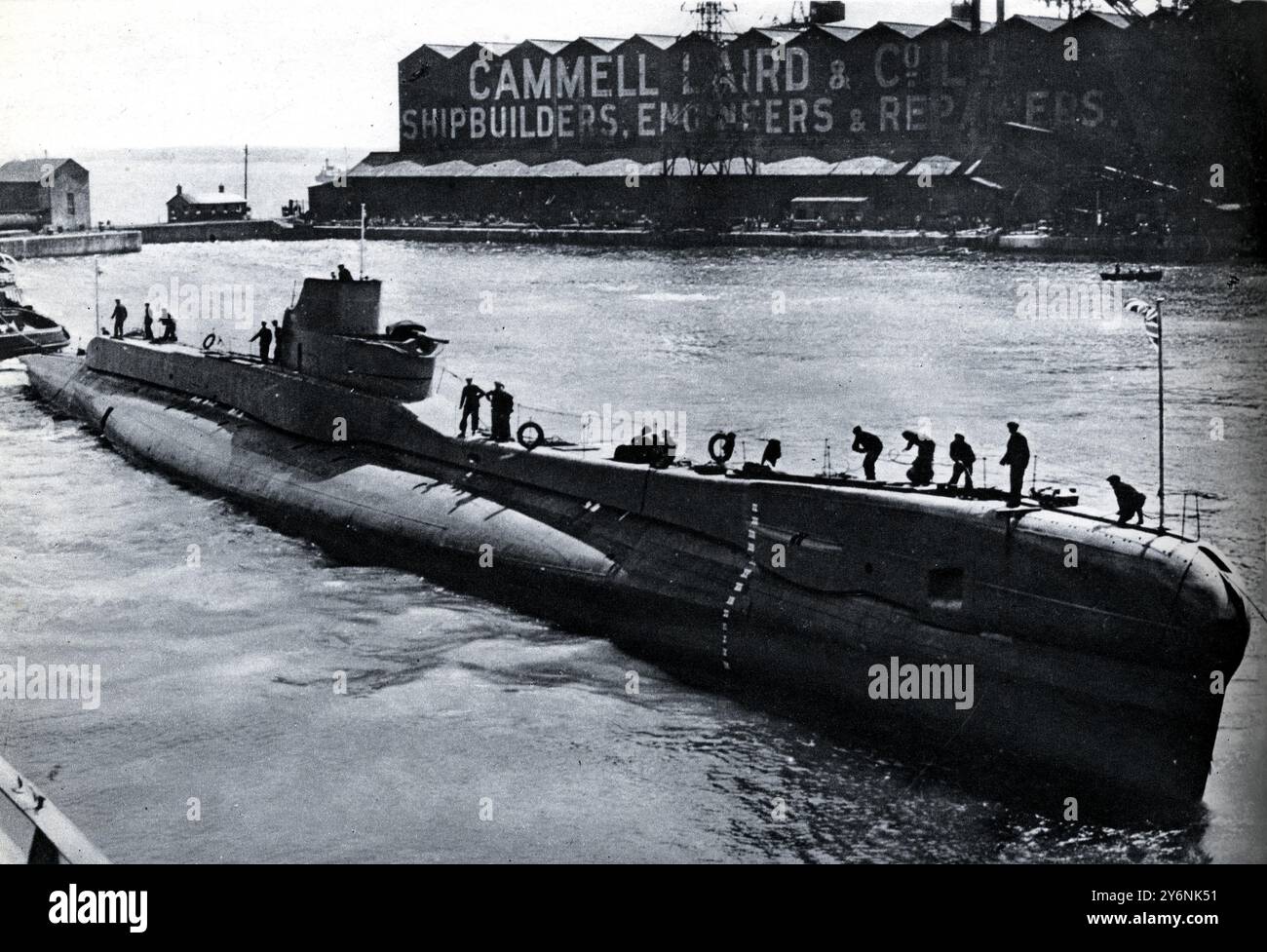 The lost Thetis, the new 1095 ton submarine at the works of her ...