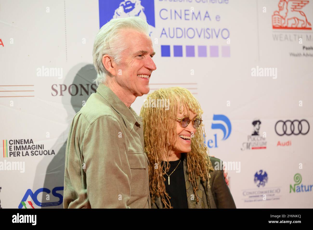 Lucca, Italy. 25th Sep, 2024. Actor Matthew Modine with his wife ...