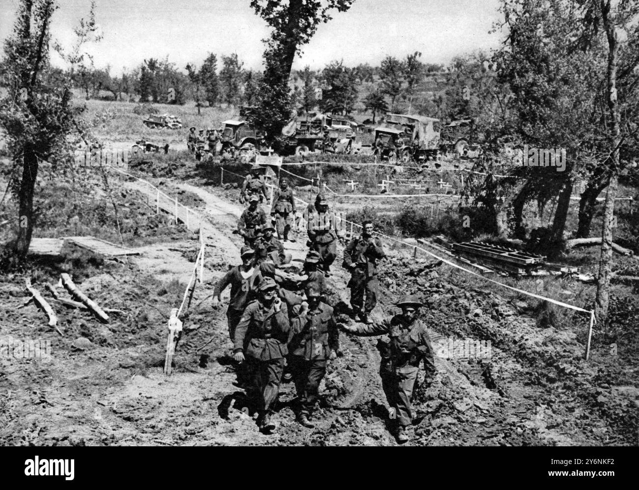 Early stages of the great allied advance in Italy, battle scenes from ...