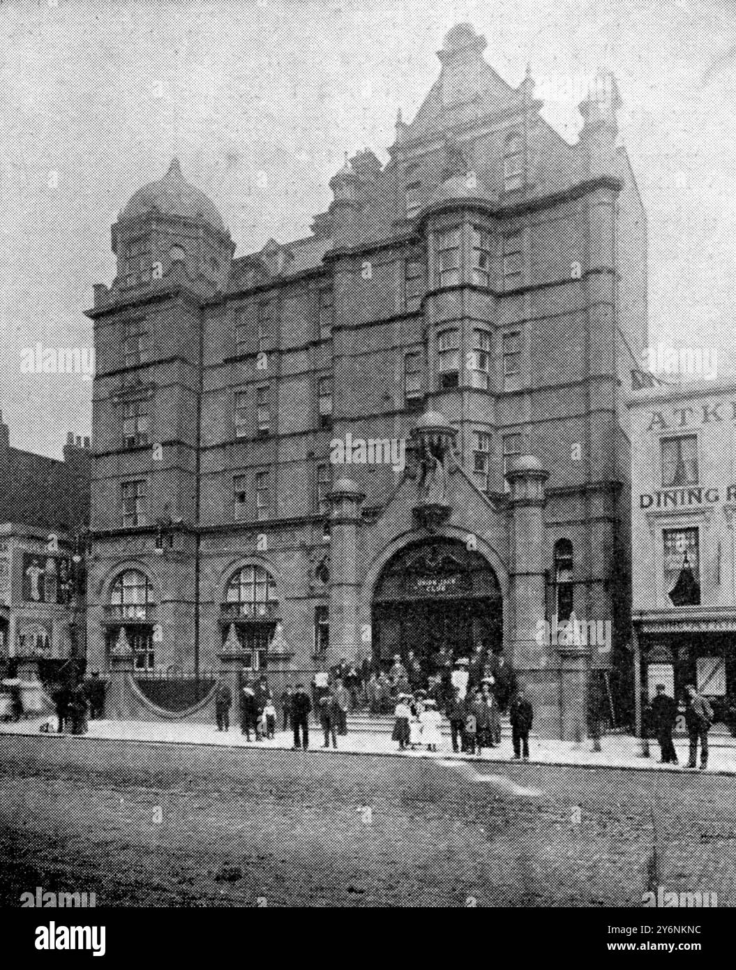 The Union Jack Club, opened by the King. The Front elevation of the ...