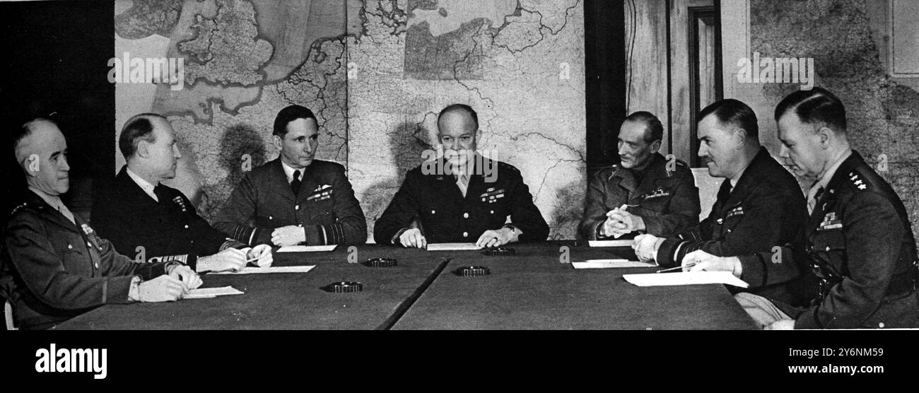 The Chiefs of the Supreme Command, Allied Expeditionary Force, Confer ...