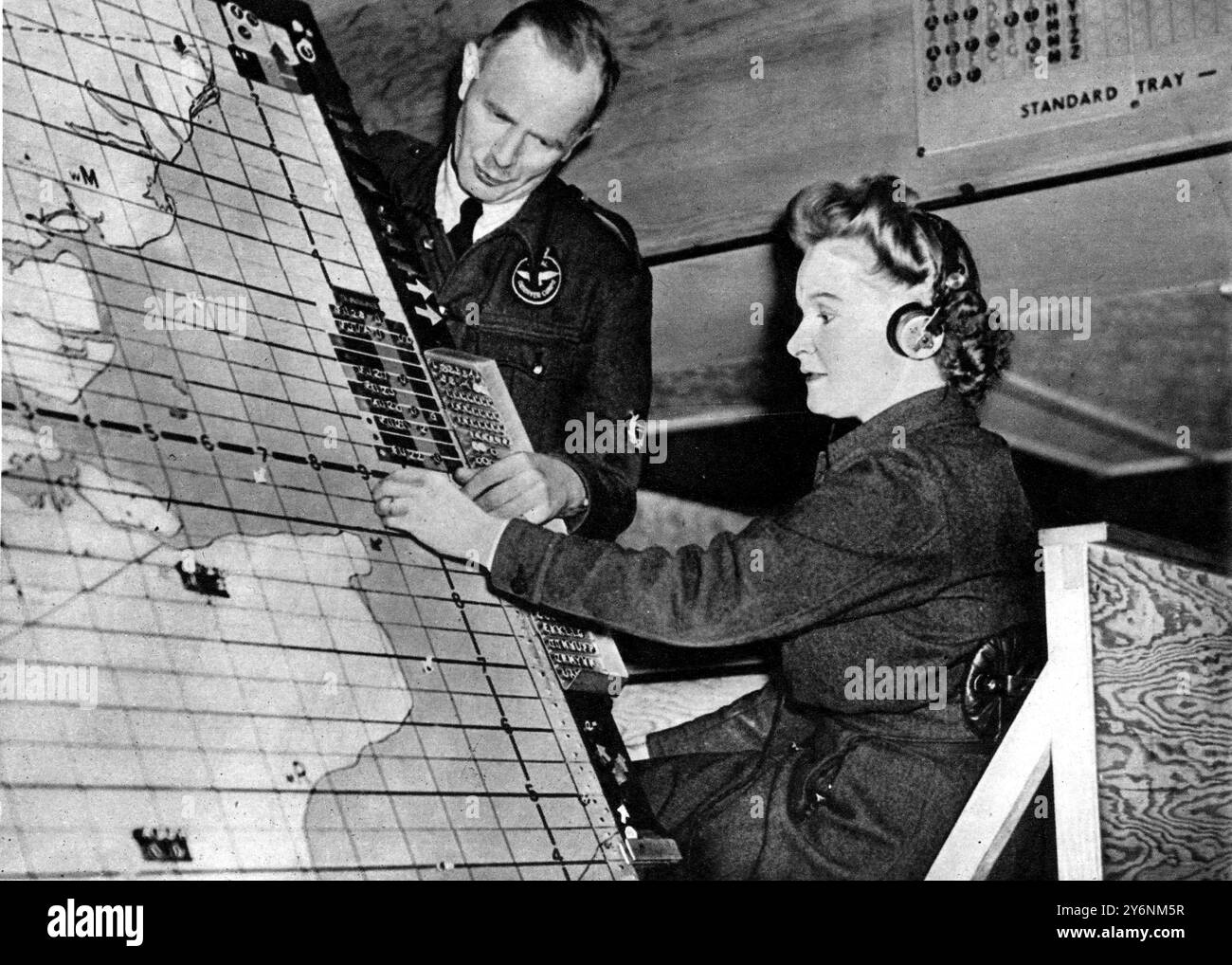 The eyes and ears of the RAF, girls of the Royal Observer Corps at work ...