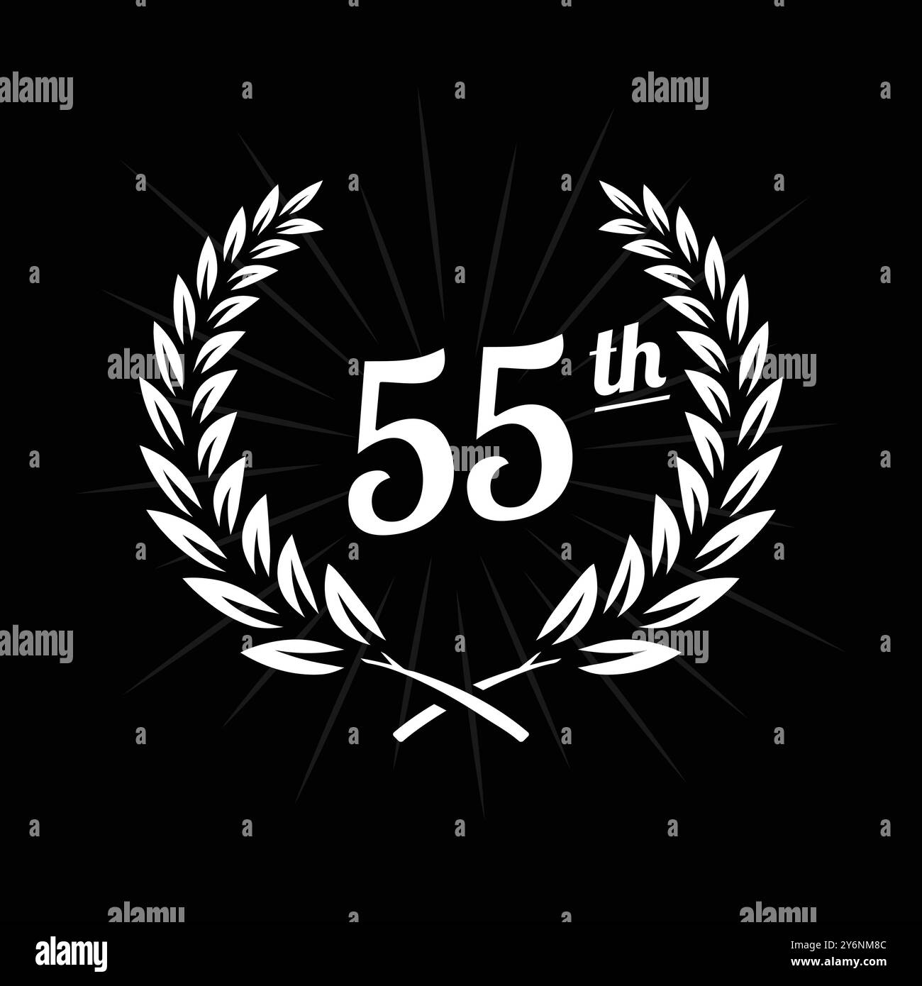 55 years anniversary celebration design template. 55th anniversary logo ...